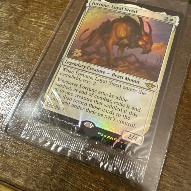 FOIL PRERELEASE FORTUNE, LOYAL STEED mtg neuf comme neuf Outlaws of Thunder Junction rare EUR 0 ...