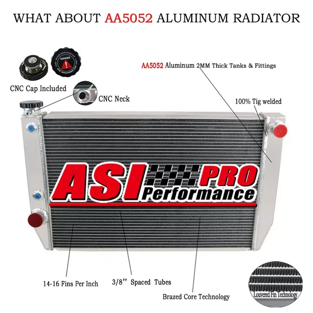 4-ROWS ALUMINIUM RADIATOR Fits 77-86 Ford Falcon XC/XD/XE/XF V8 302 351 ...