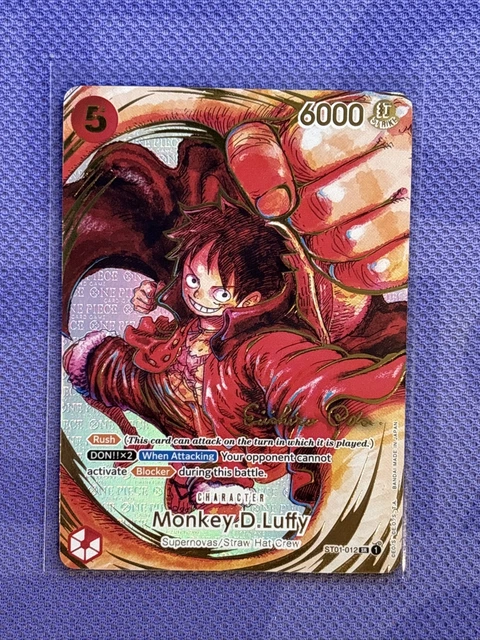 ONE PIECE CARD OP-05 Monkey D. Luffy ST01-012 Parallel SR Signature Japanese Aza £950.00 ...
