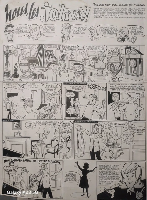 TRÈS GRANDE PLANCHE originale "Nous, les Jolival" 57 cm x44 cm EUR 68 ...