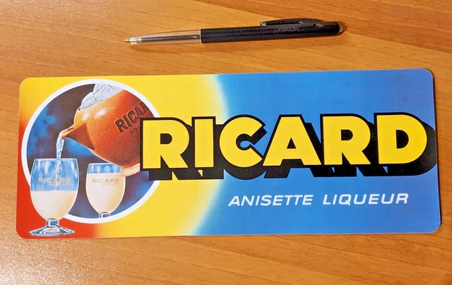 RICARD PASTIS 51 Autocollant ancien 1976 vintage bar boisson pub ...