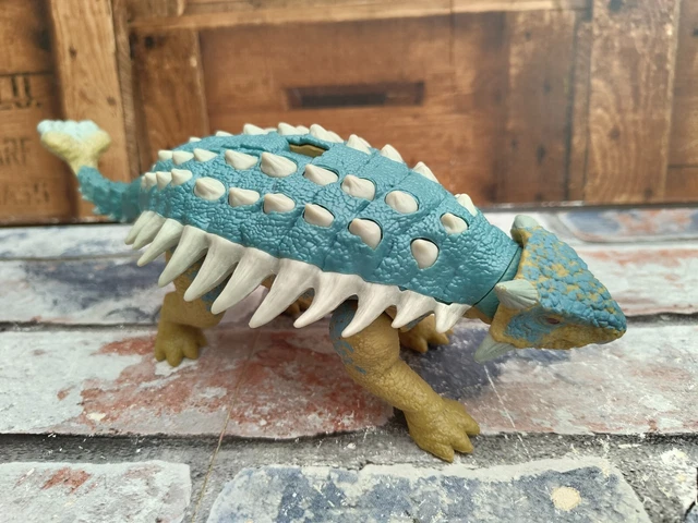 JURASSIC WORLD CAMP Cretaceous Ankylosaurus Bumpy Action Figure with ...