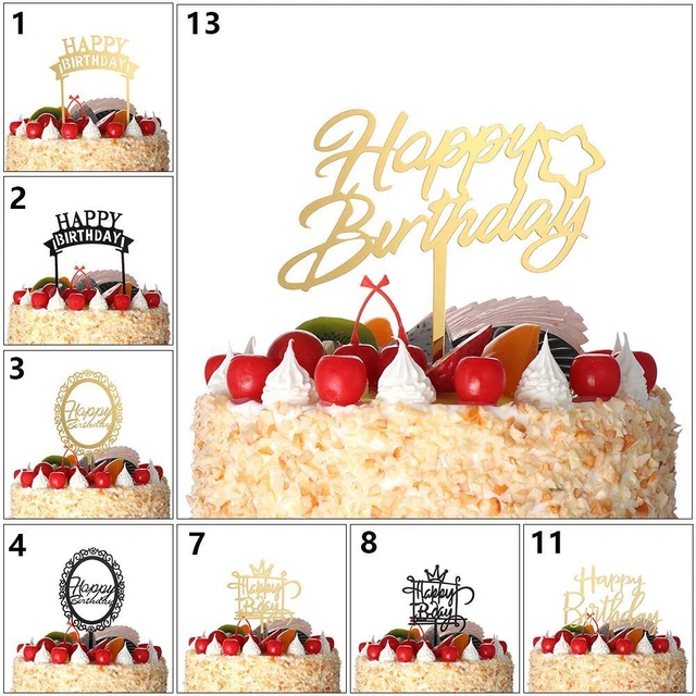 GOLD SILVER BABY Shower Acrylic Happy Birthday Dessert Stand Cake ...