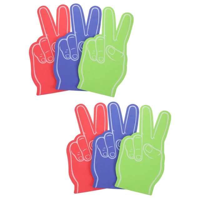 6 PCS CHEER Finger Foam Hand Pointer Giant Fingers Football £13.65 ...