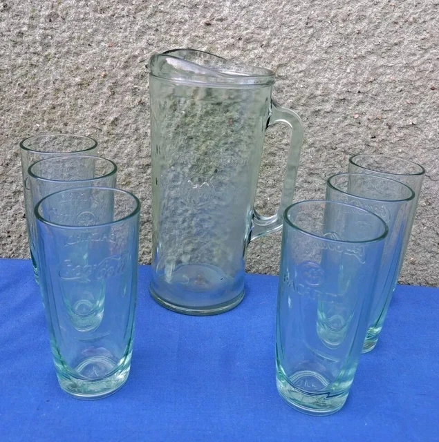 BACARDI RUM COCA Cola Set Jug With 6 Highball Cocktail Glasses £32.99 ...