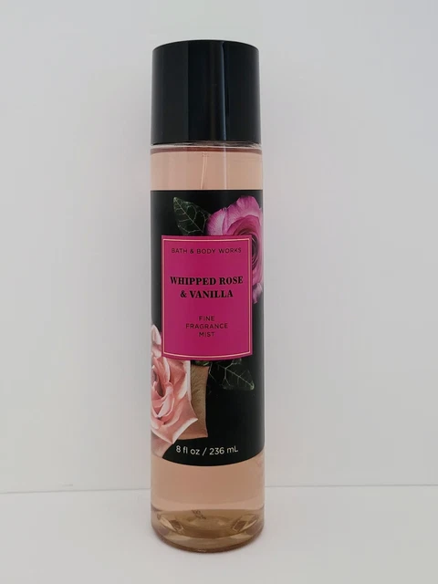 BATH & BODY Works WHIPPED ROSE & VANILLA Fine Fragrance Body Mist Spray ...