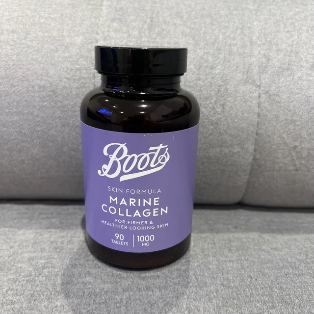 BOOTS SKIN FORMULA Marine Collagen 90 Tablets 1000mg Firmer and ...