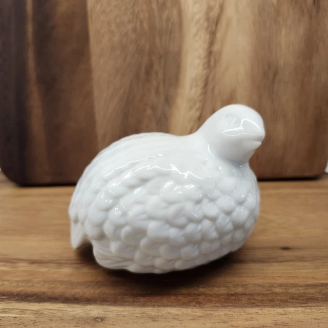 VINTAGE TRUE WHITE Partridge/Quail Porcelain Bird Figurine - TOYO JAPAN ...