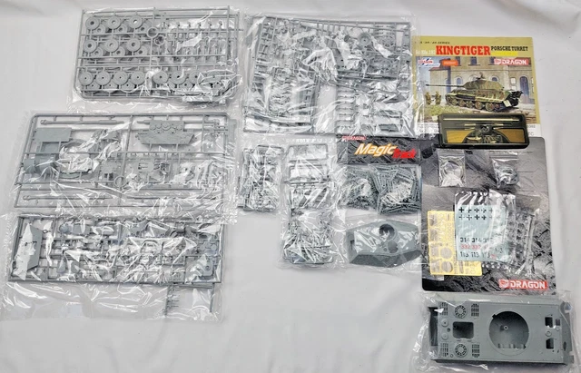 DRAGON 6302 SD.KFZ. 182 King Tiger Porsche Turret w/Zimmerit 1:35 WWII ...