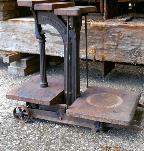 AVERY POTATO PLATFORM scales weights cast iron antique restoration farm ...