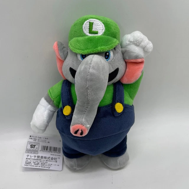 SUPER MARIO BROS. Wonder Elephant Luigi Plush Doll Soft Toy Teddy 7.5 ...