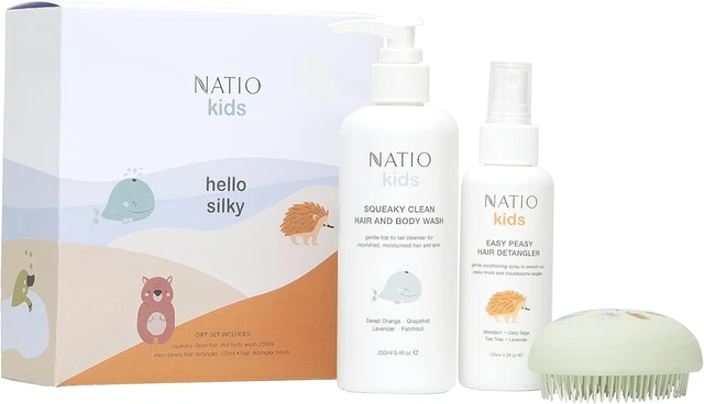 AUSTRALIA KIDS HELLO Silky Gift Set - Hair & Body Wash + Detangler (2 ...