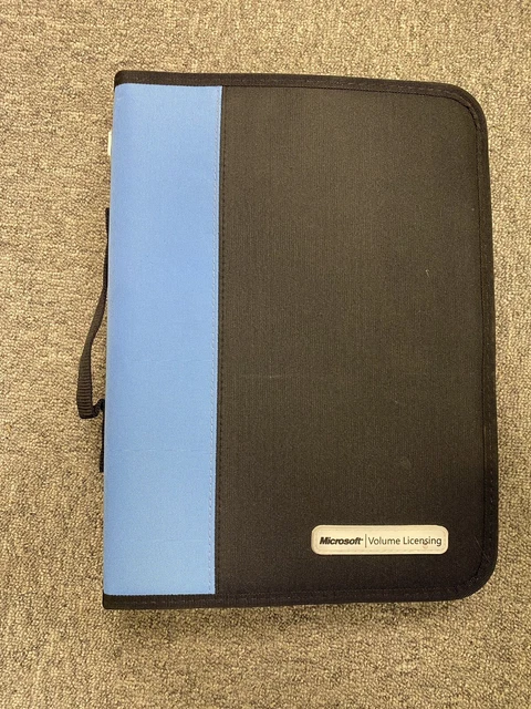 GENUINE MICROSOFT VOLUME licensing canvas ring binder/folder with ...