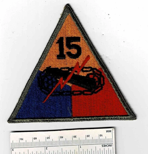 WW2 15TH ARMORED TANK Regiment Division US Army Shoulder Patch WWII ...