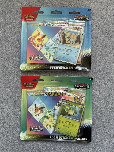 POKEMON PRISMATIC EVOLUTIONS - Tech Sticker Collection x2 - Glaceon ...