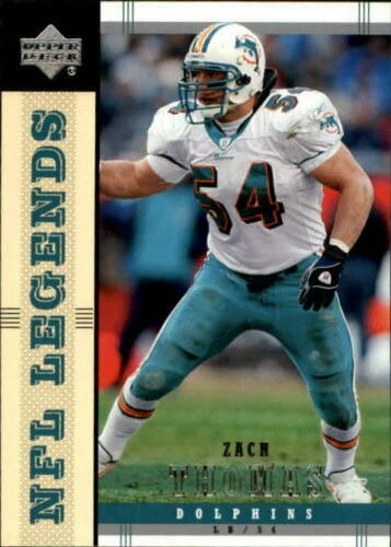 2004 UPPER DECK NFL Legends Zach Thomas Card #45 EUR 1,10 - PicClick FR