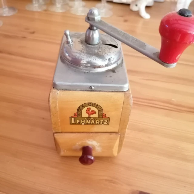 ALTE KAFFEEMÜHLE LEHNARZ Holz mit Kurbel EUR 20,00 - PicClick DE