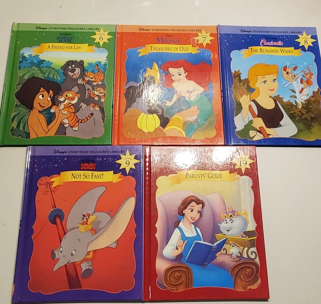 DISNEY'S STORYTIME TREASURES Library Set Of 5, Volumes 6, 7, 8, 9, 19 ...