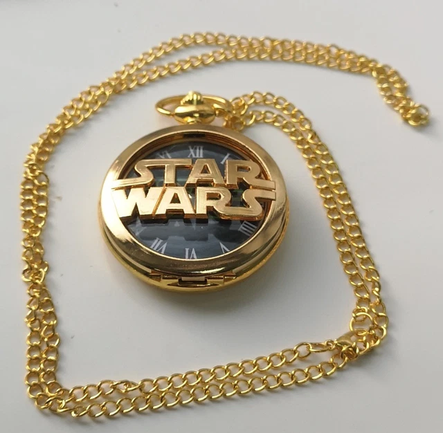 STAR WARS GOLD Pocket Watch Antique Darth Vader Episode 9 IX Disney ...