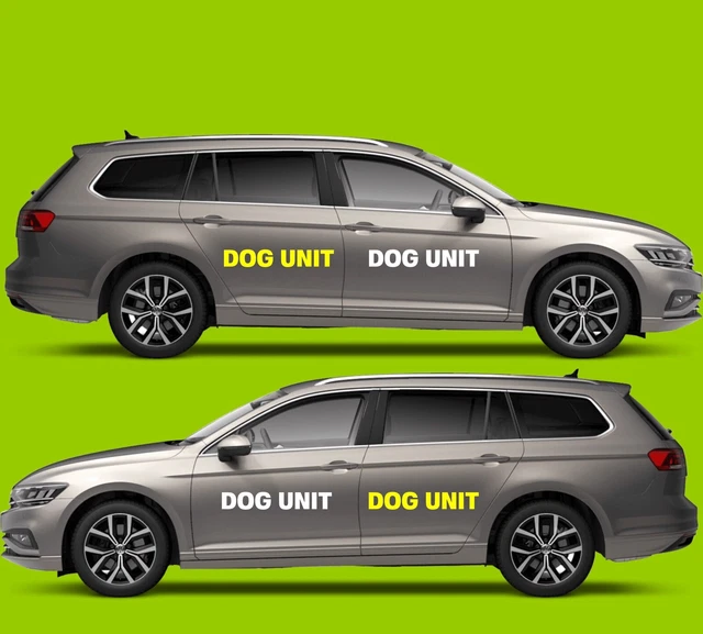 DOG UNIT REFLECTIVE Sticker Security K9 Handler Stickers Patrol Car ...