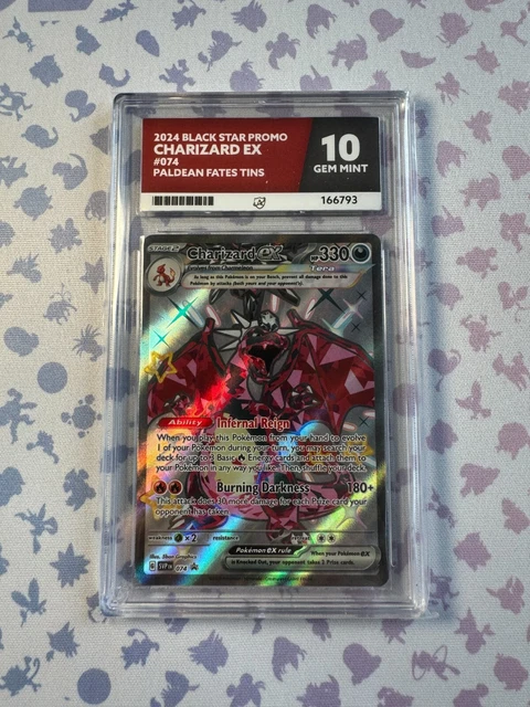 POKÉMON TCG CHARIZARD EX SVP 074 Paldean Fates Promo ACE GRADING 10 GEM ...