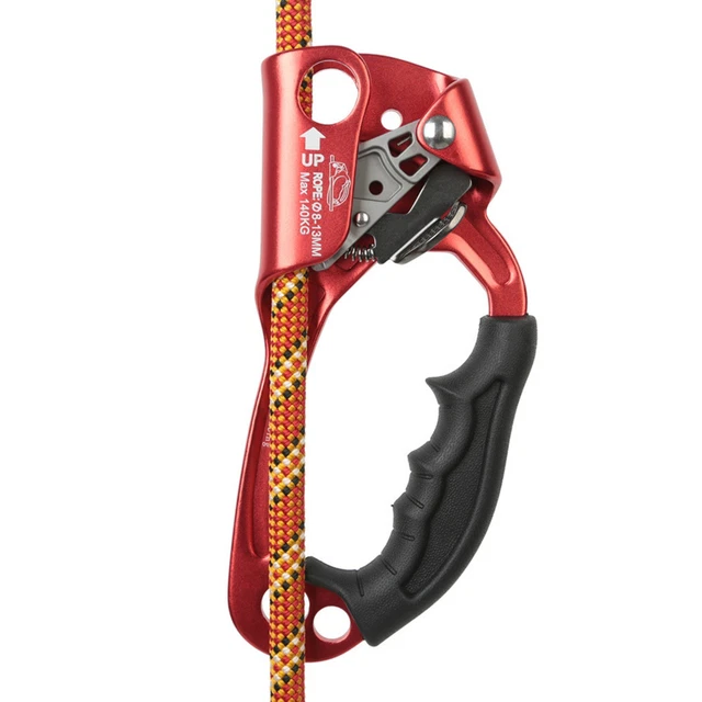 RIGHT HAND ASCENDER Rock Climbing With 4KN Tension For 8~13mm Gear Rope ...
