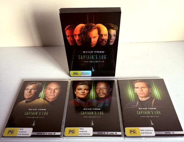 STAR TREK: CAPTAIN'S LOG - 5 DVDs Region 4 As New $8.95 - PicClick AU