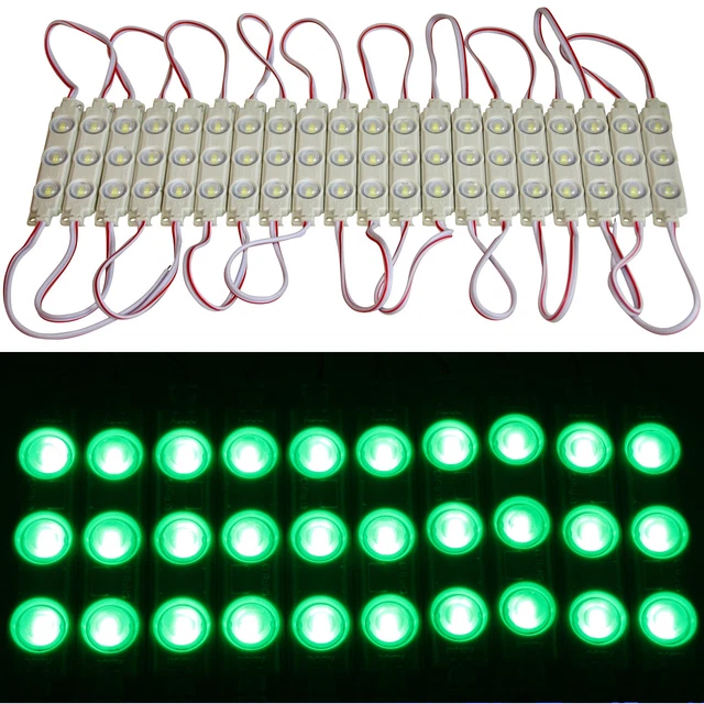 20X LED 3X Chain Module Green 12V Waterproof Werbetechnik Ad Lighting ...