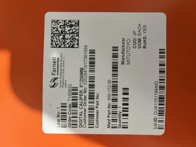 MITUTOYO 500-172-30 Digital Caliper 200mm / 8” $1.00 - PicClick AU