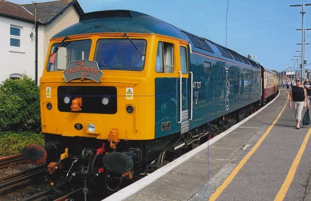 DIESEL TRAIN PHOTO Railway Picture Br Class 47 Photograph Blue Livery ...