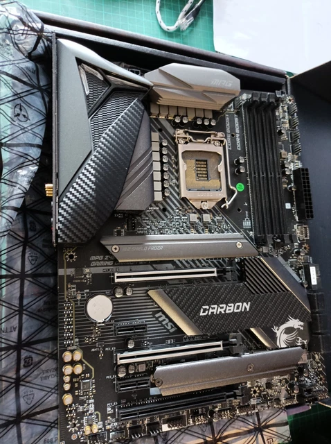 MSI CARBON Z490 lga1200 ddr4 motherboard with smashed up pins to cpu £ ...