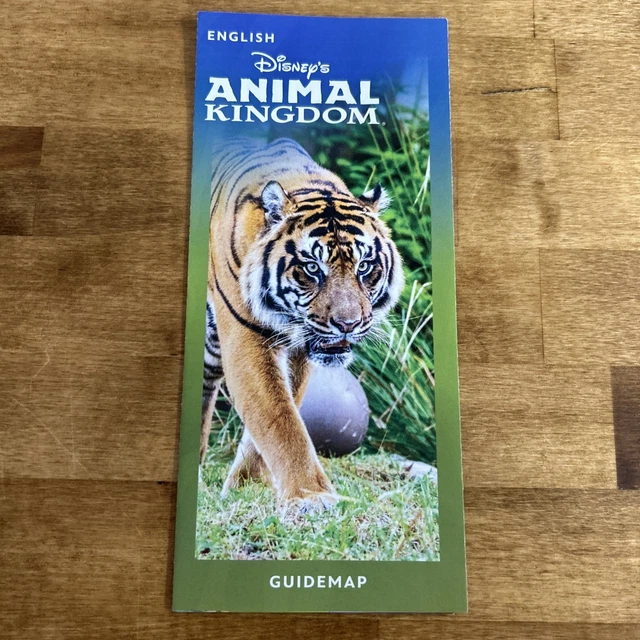 2025 WALT DISNEY World Animal Kingdom Guidemap New Park Map English Map ...