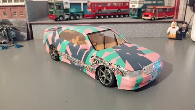 1:24 AOSHIMA TOYOTA Crown Majesta Built Drift Custom £10.77 - PicClick UK