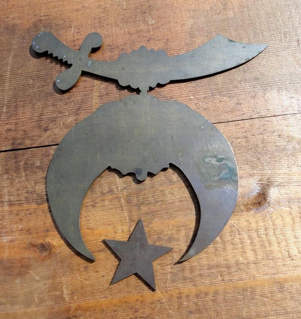 MASONIC/MASON SHRINER COPPER Emblem SWORD MOON 5-POINT STAR £27.81 ...