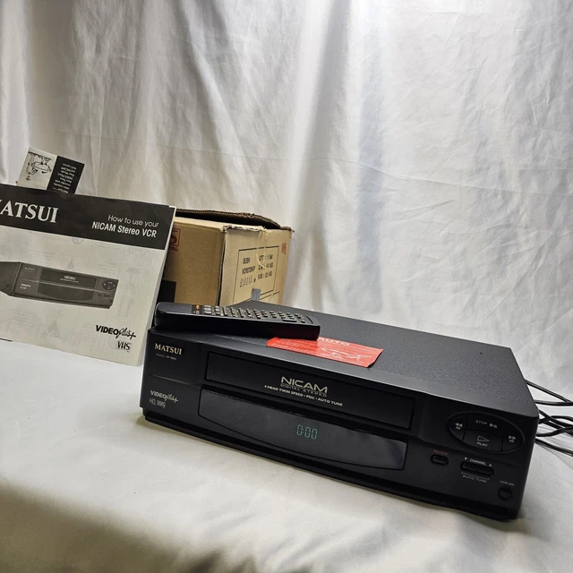 VINTAGE MATSUI VP9605 VHS Video Tape Player 4 Head Twin with Original ...