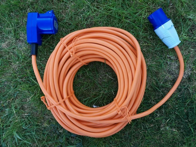 12.5M 2.5MM SQ HD EHU CABLE VW CAMPER MOTORHOME CARAVAN Right angle ...