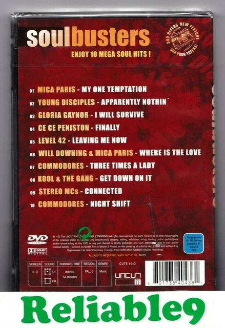 GLORIA GAYNOR+KOOL & the Gang+Commodores- Soul Busters DVD Sealed ...