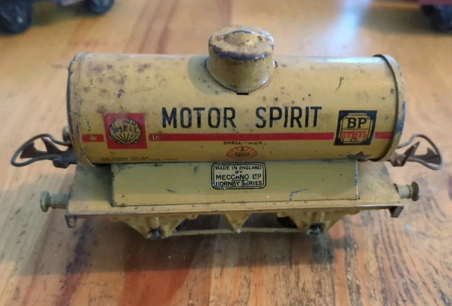 VINTAGE HORNBY RAILWAY TRAIN SHELL BP ETHYL MOTOR SPIRIT MECCANO O ...