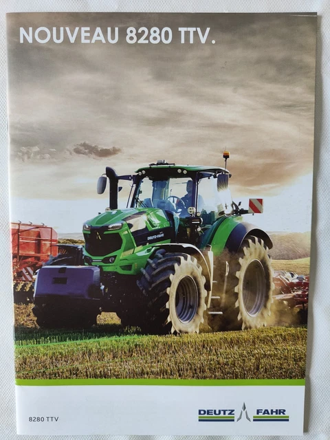 TRACTEUR DEUTZ FAHR 8280 TTV Prospectus Brochure EUR 6,00 - PicClick FR