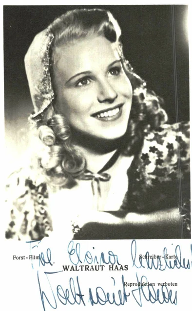 WALTRAUD HAAS * Original Unterschrift auf Karte Nr. *1454 EUR 3,60 ...