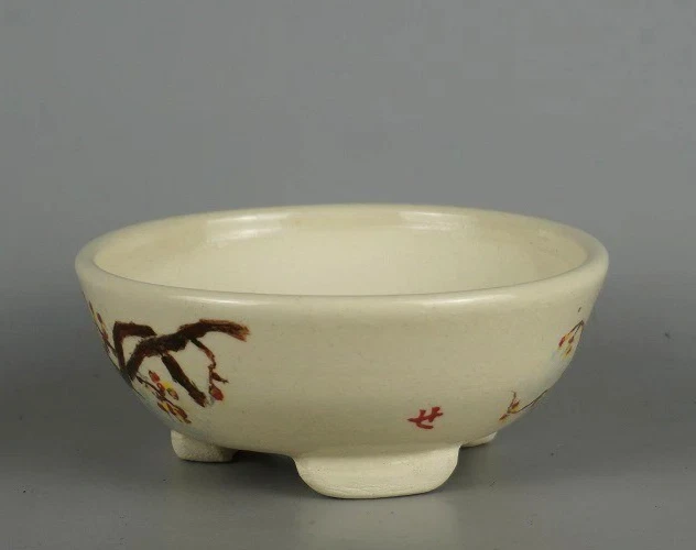 POT À BONSAÏ japonais SEMIYAMA signé IROE Vines & Nuts Round w4,9 ...