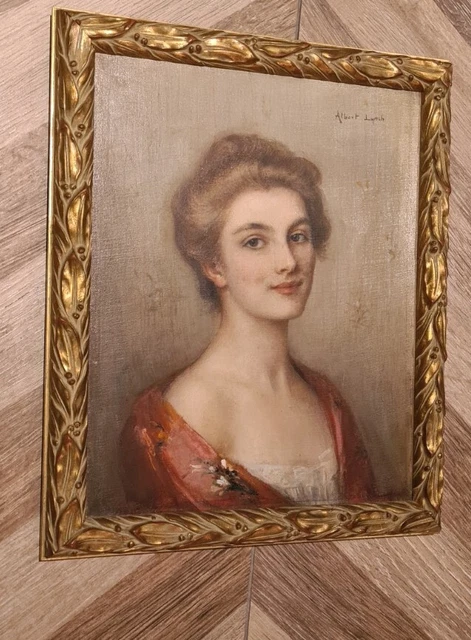 ALBERT LYNCH OIL on Canvas circa 1900 Portrait Young Beauty Old ...