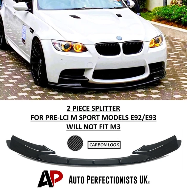 BMW 3 SERIES E92 E93 PRE-LCI Carbon Fibre Front Splitter Spoiler Lip M ...