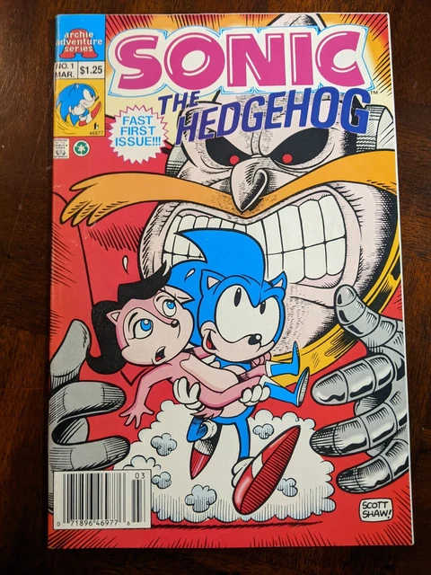 Archie Sonic The Hedgehog Mini Series Comic 1 Fast First Issue Fn 1993