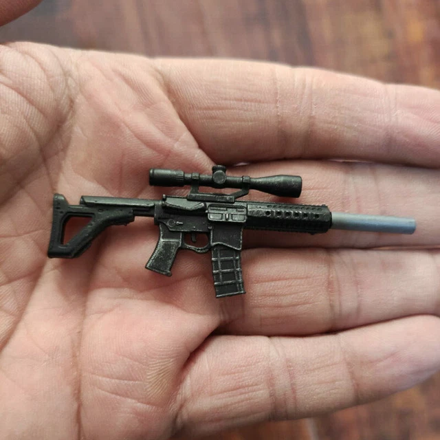1/12 SCALE SOLDIER Accessories HK416 Submachine Gun Model for 6" Figure ...