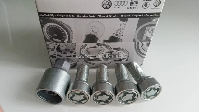 ORIGINAL SKODA VW AUDI SEAT Radsicherung Felgenschloss Felgenschlösser ...