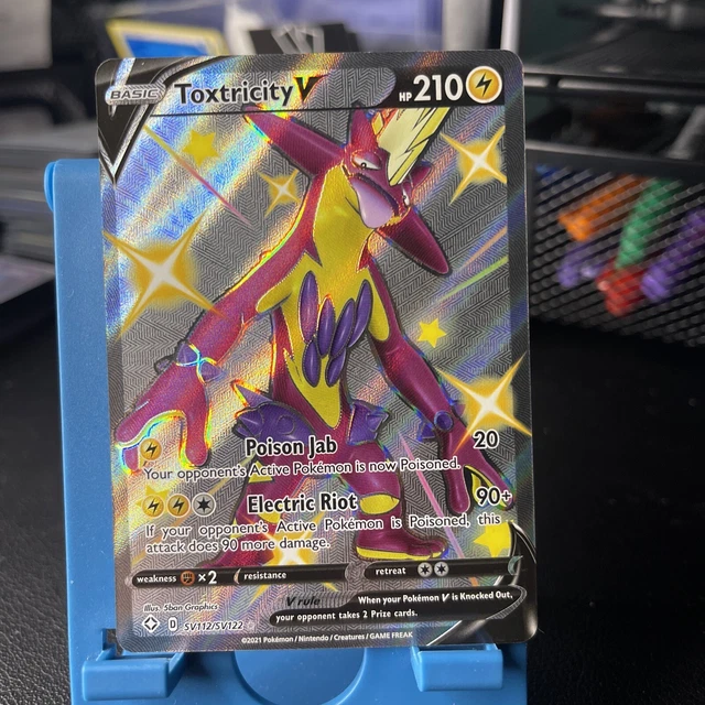 POKÉMON JCG TOXTRICITY V Shining Fates SV112/SV122 Holo Shiny Holo Rare ...