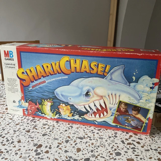 SHARK CHASE GAME Motorised Battery Operated Family Toy 1980s MB Games £ ...