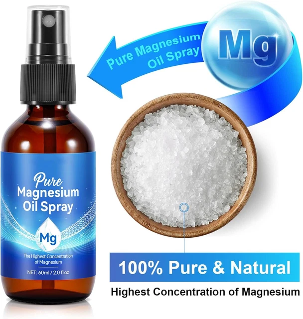PURE MAGNESIUM OIL Spray - 100％ Pure 60ml £10.00 - PicClick UK