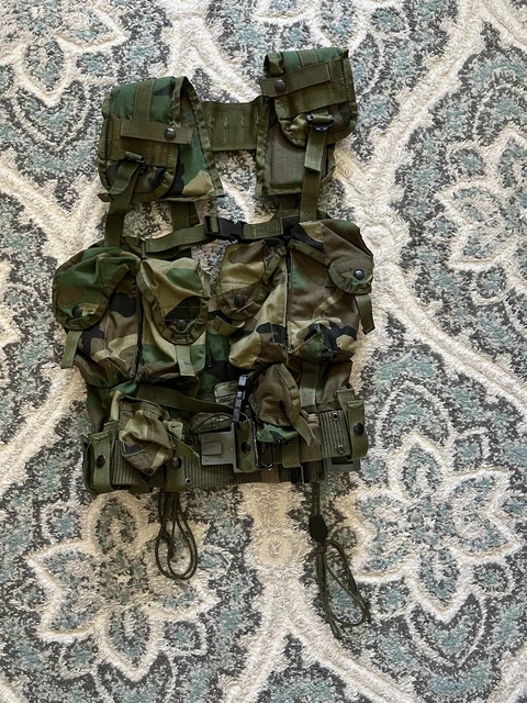 US MILITARY TACTICAL Load Bearing Vest (LBV) Enhanced Woodland Camo $75 ...